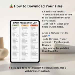 Dairy Free Snack List Printable | Dairy Free Snacks PDF | Snack List ...