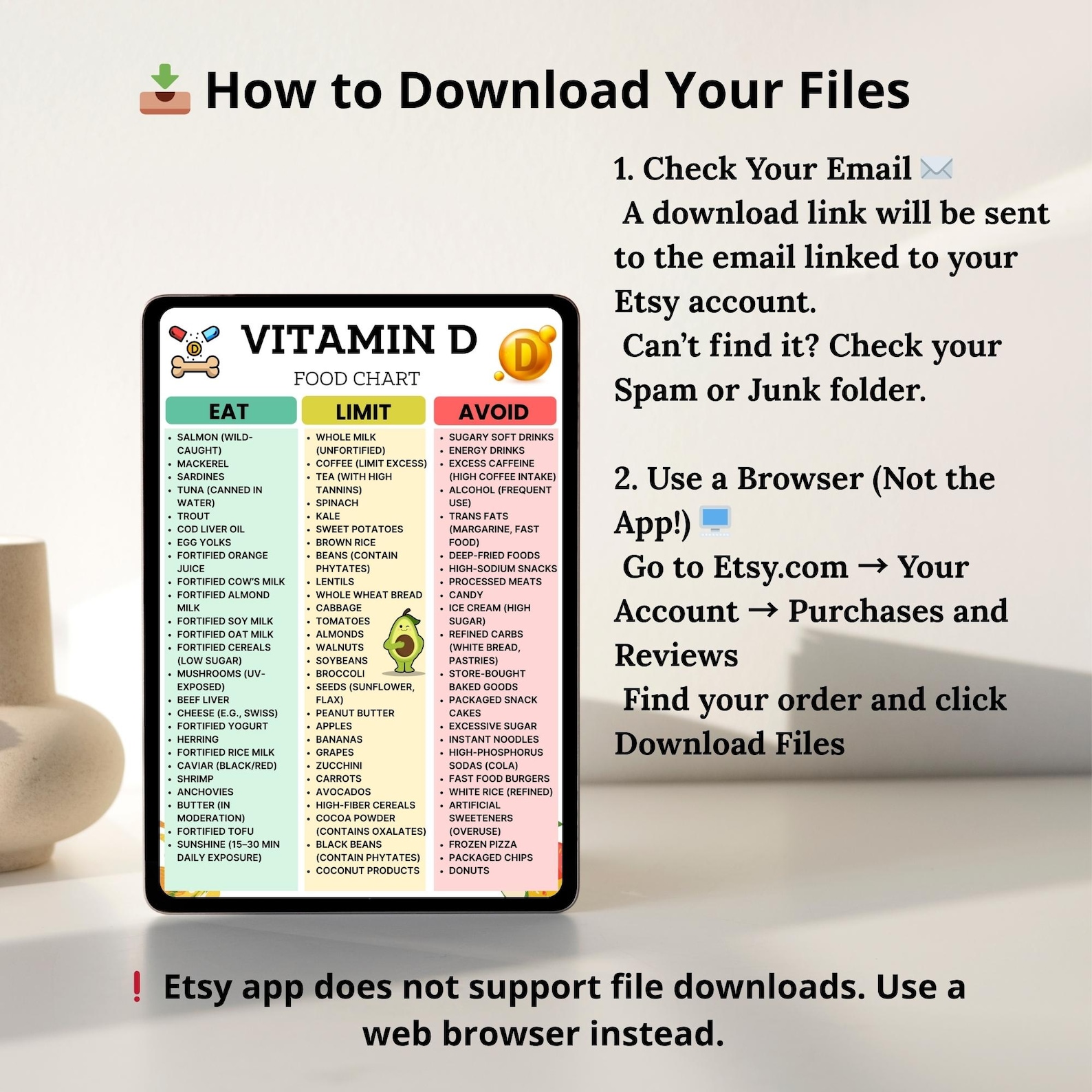Vitamin D Food Chart PDF, High Vitamin D Foods List, Bone Density ...
