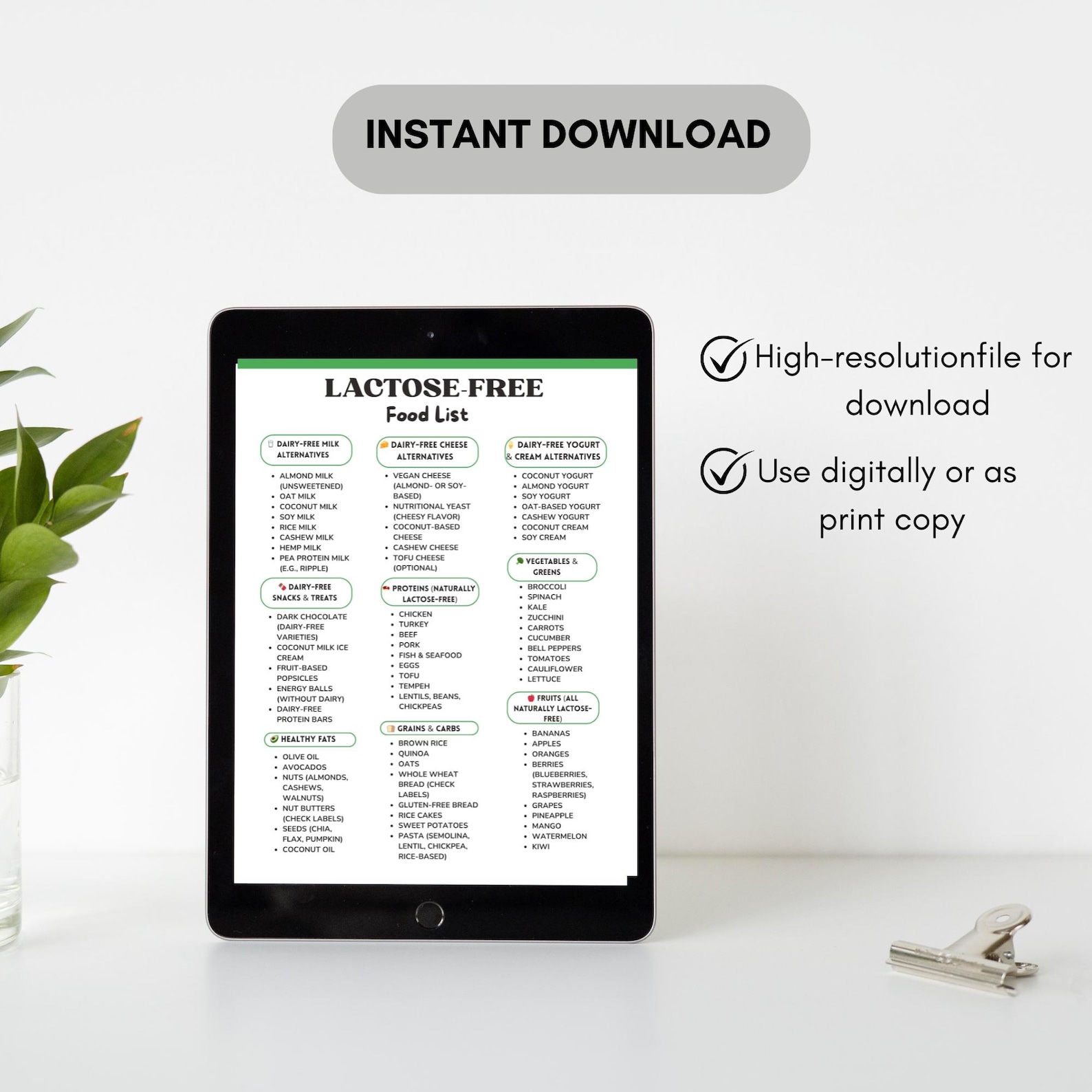 Lactose-free Food List PDF, Lactose Free Diet, Lactose Free Foods ...