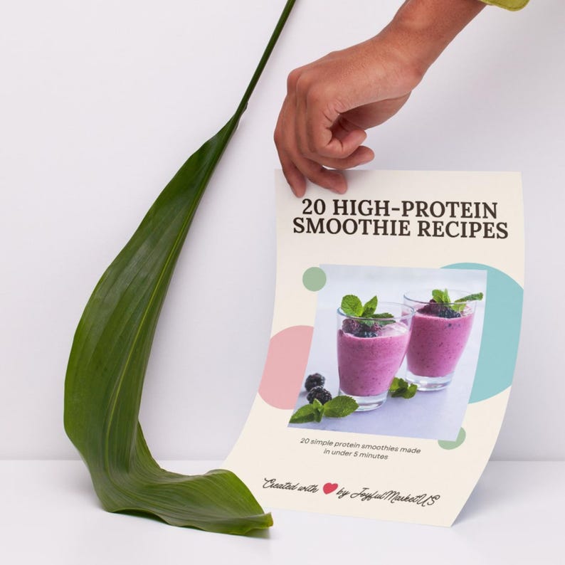 Protein Smoothie Recipes PDF, High Protein Smoothies, Simple Protein ...