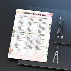 DASH Diet Grocery List, DASH Diet Food List, High Blood Pressure Diet ...