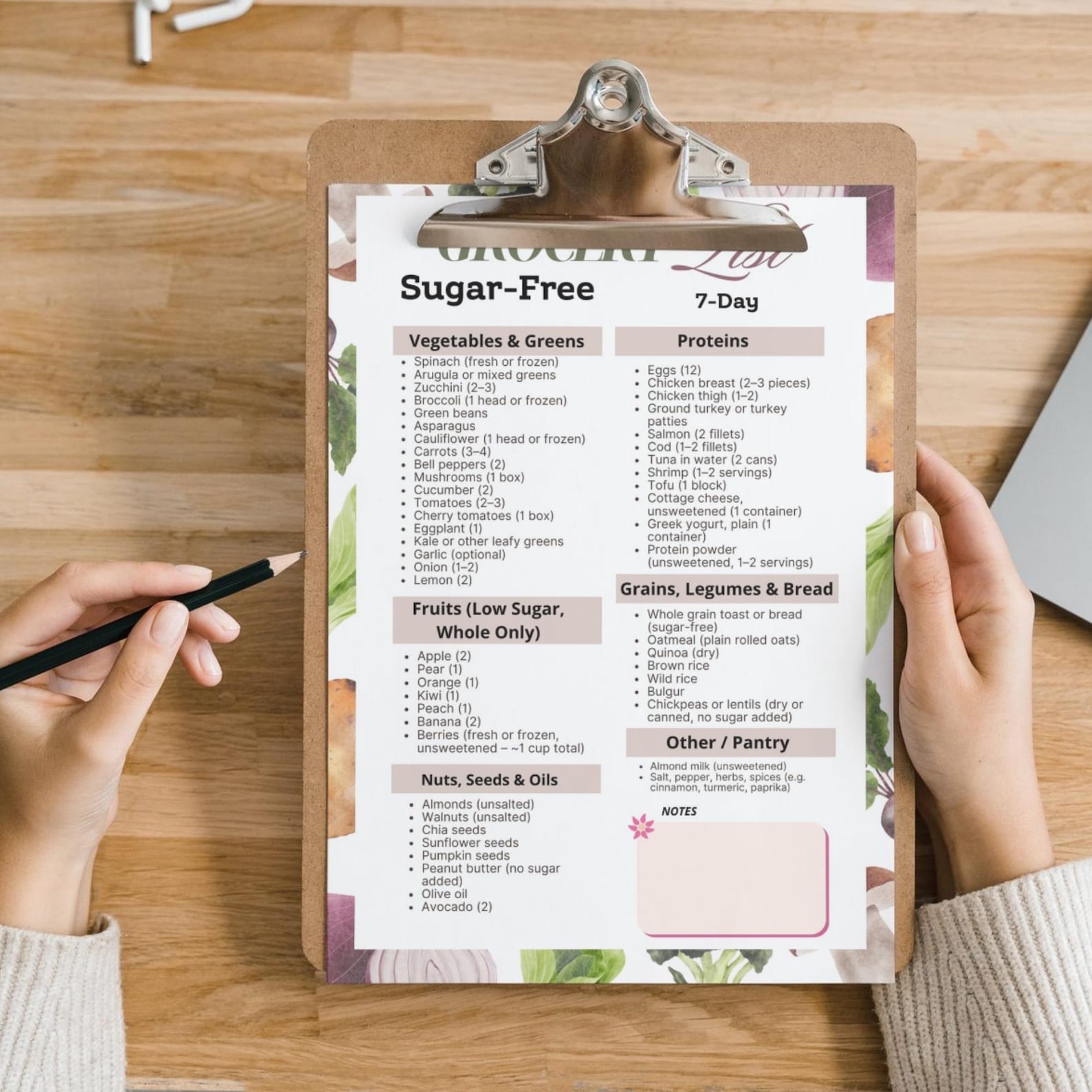 Sugar-free Meal Plan PDF – 7 Day Sugar-free Menu + Sugar-free Grocery ...