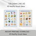 Healthy Snack Ideas Printable PDF – 40 Snack Options for Home, Work ...