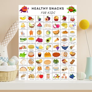 Healthy Snacks for Kids Printable | School Lunch Toddler Snack List ...