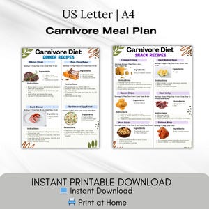 Carnivore Diet Meal Plan PDF – 18 Carnivore Recipes With Bonus Food ...