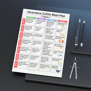 Ulcerative Colitis Meal Plan 4 Weeks + Grocery List, Ulcerative Colitis ...