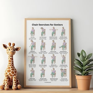 Chair Exercises for Seniors | Seated Chair Workout Chart | Printable ...