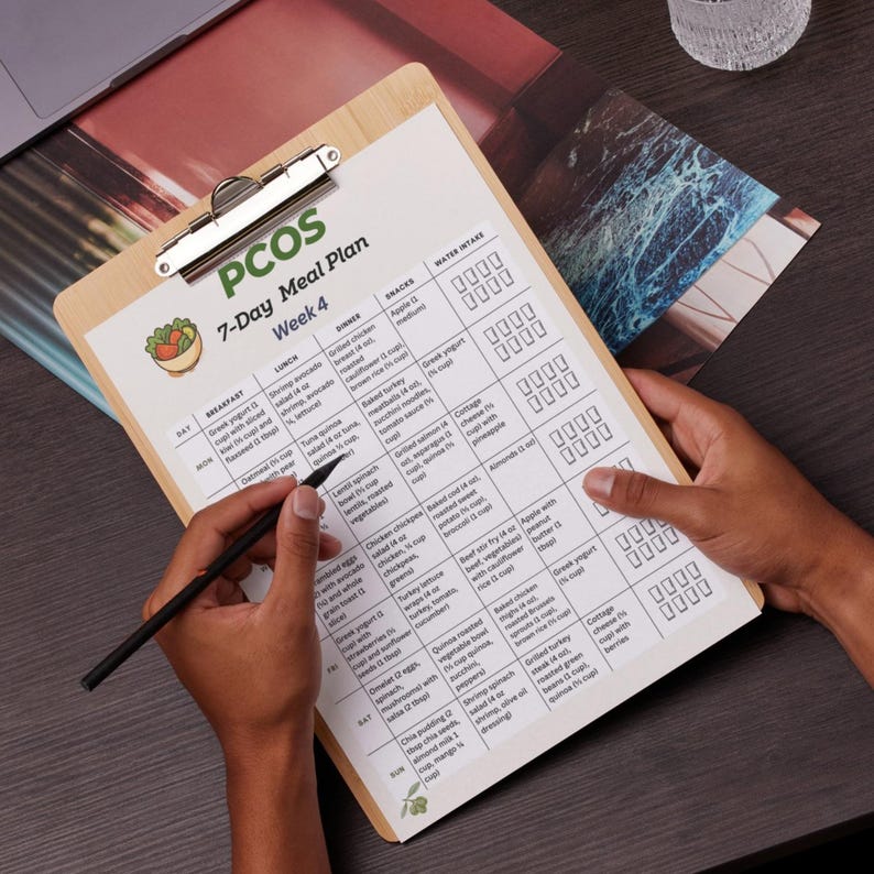 PCOS Meal Plan Printable PDF, 4 Week PCOS Diet Plan, Weekly Meal ...