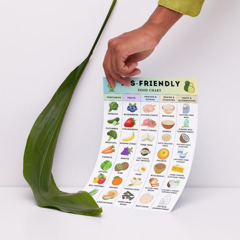 Ibs-friendly Food Chart PDF, Low FODMAP Diet Foods Printable, Ibs Food ...