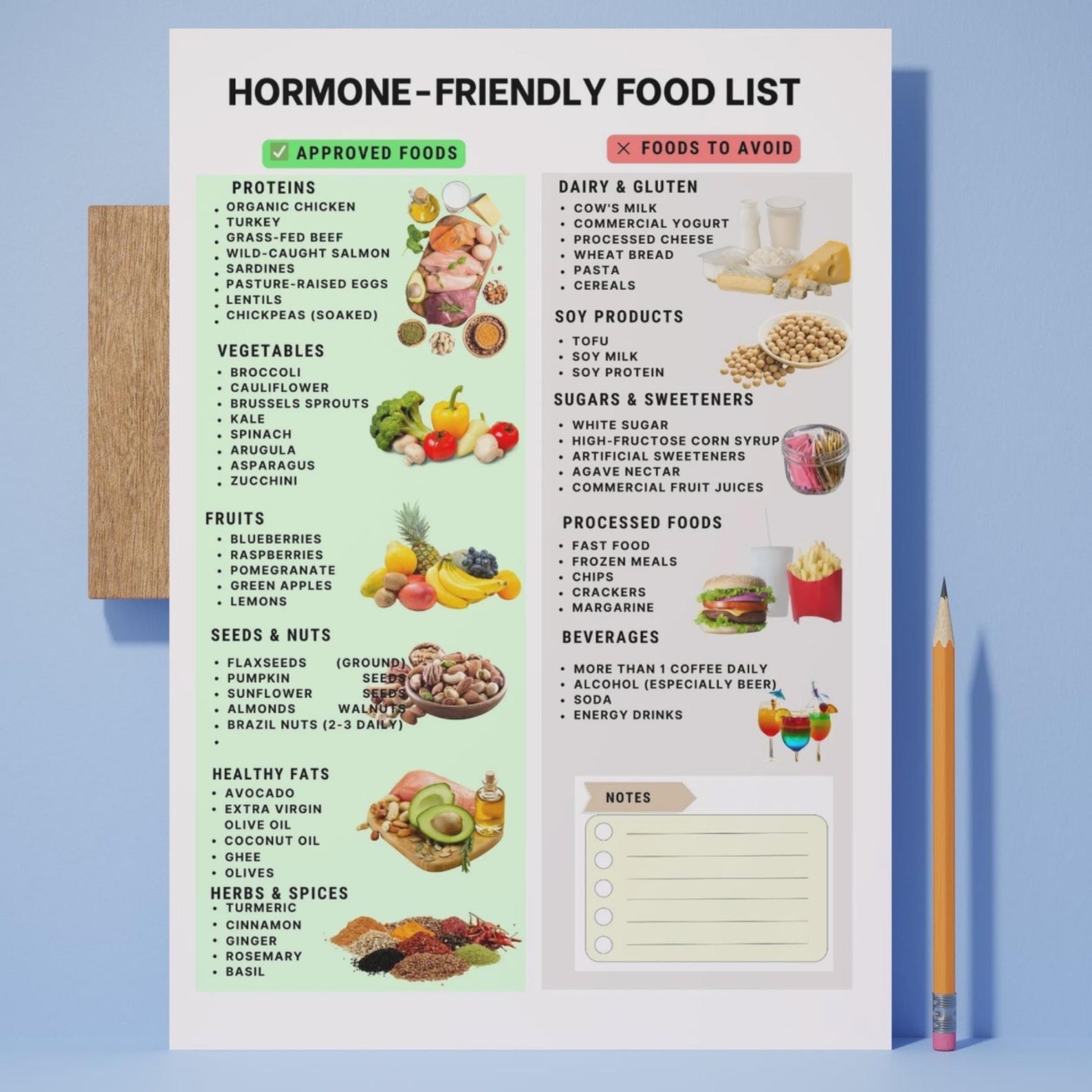 Hormone-friendly Food List PDF, Hormone-friendly Grocery List, Hormone ...