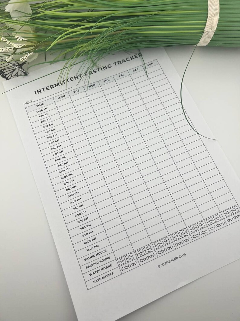 Intermittent Fasting Tracker Printable - 16/8, 18/6 & OMAD Fasting ...