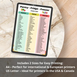 Pantry Fridge Freezer Foods List, Food Storage Categories Chart ...