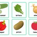 Vegetable Flashcards for Kids Printable Healthy Food Cards Preschool ...