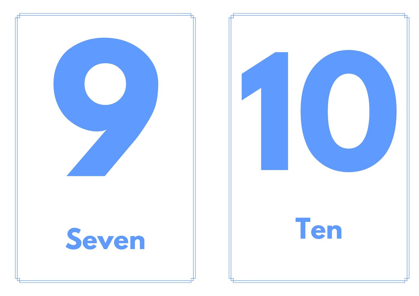 Number Flashcards 1-10 Printable | Preschool & Toddler Counting Cards ...