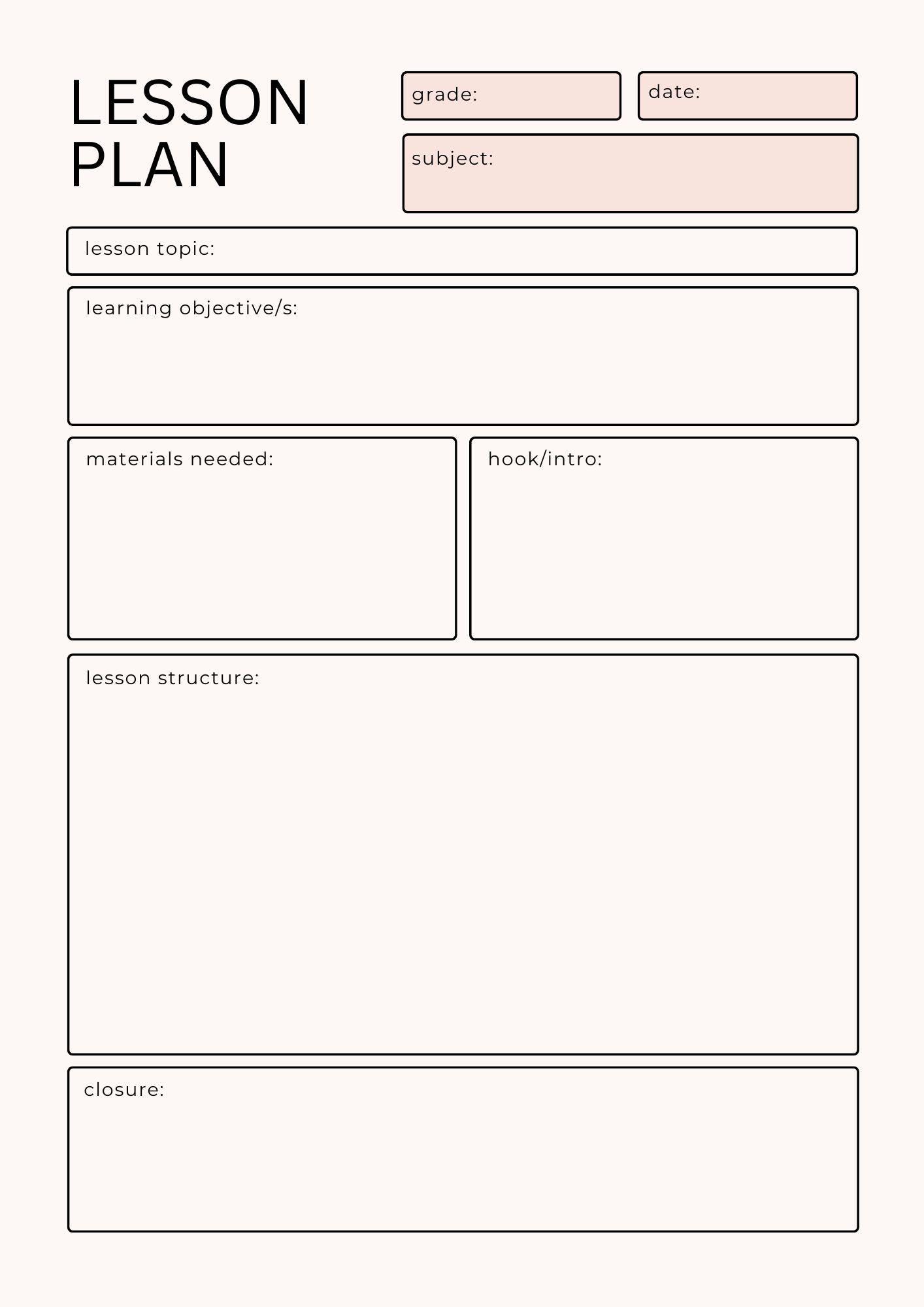 Printable Teacher Planner | Daily Lesson Plan | Editable PDF ...