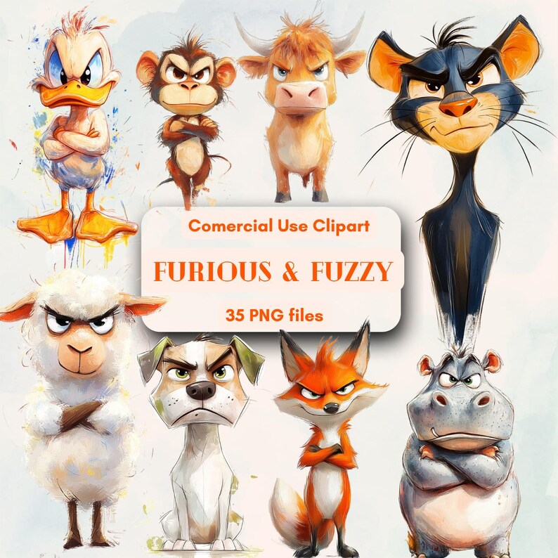 Wild Rage Angry Animal Cartoon Clipart Collection, Free Unlimited ...