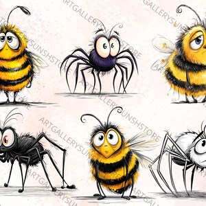 Insect Friends, Calm & Happy Bug Clipart Pack, Free Unlimited Comercial ...
