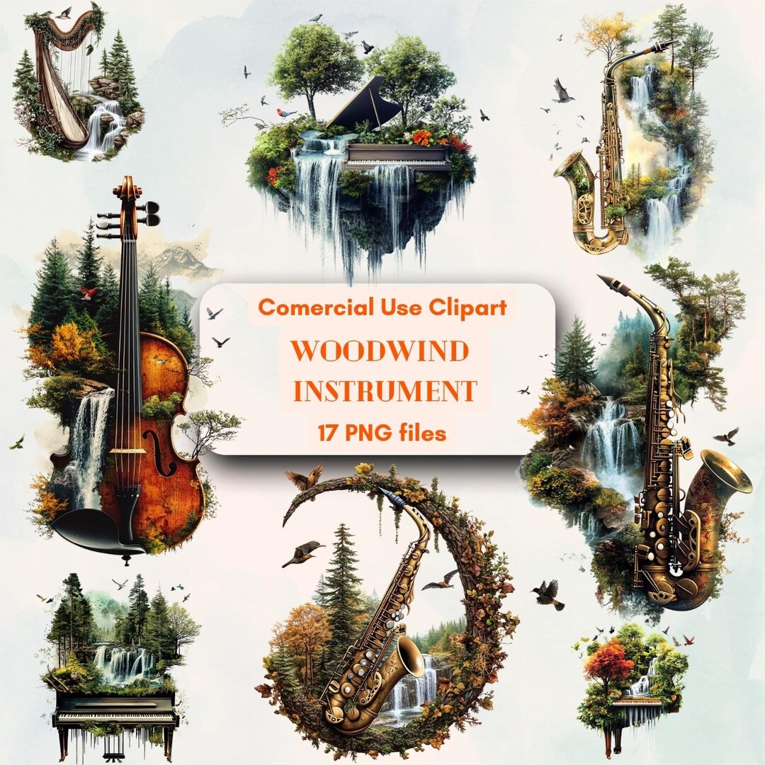 Woodwind Instruments Clipart Pack Perfect for Music Lovers, Free ...
