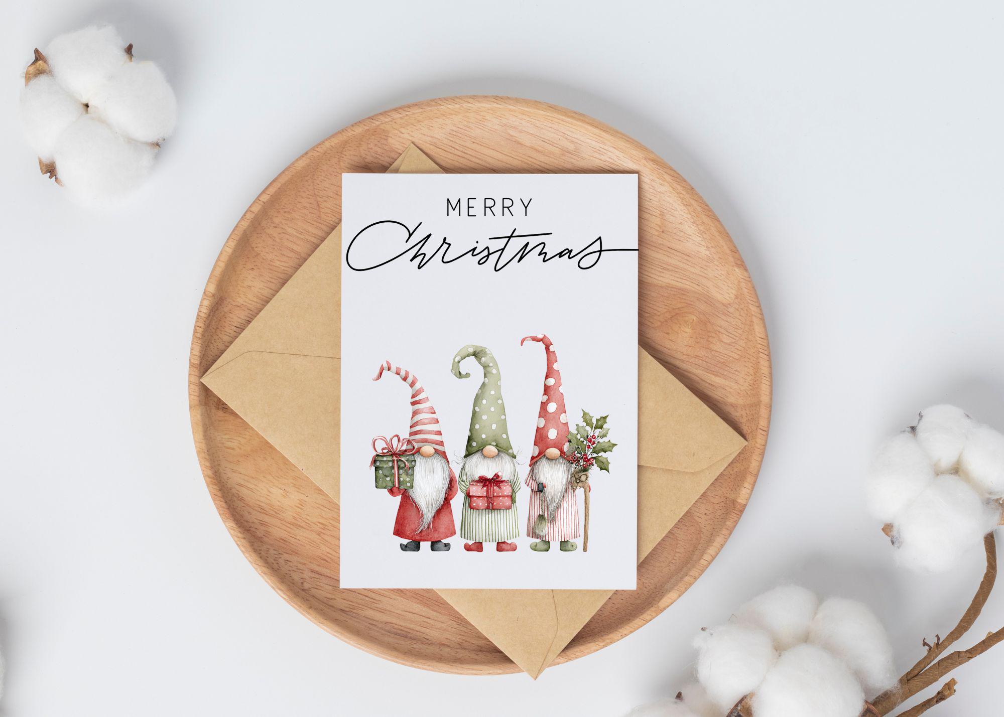 Watercolor Christmas Gnomes Clipart Bundle: Festive DIY Graphics ...