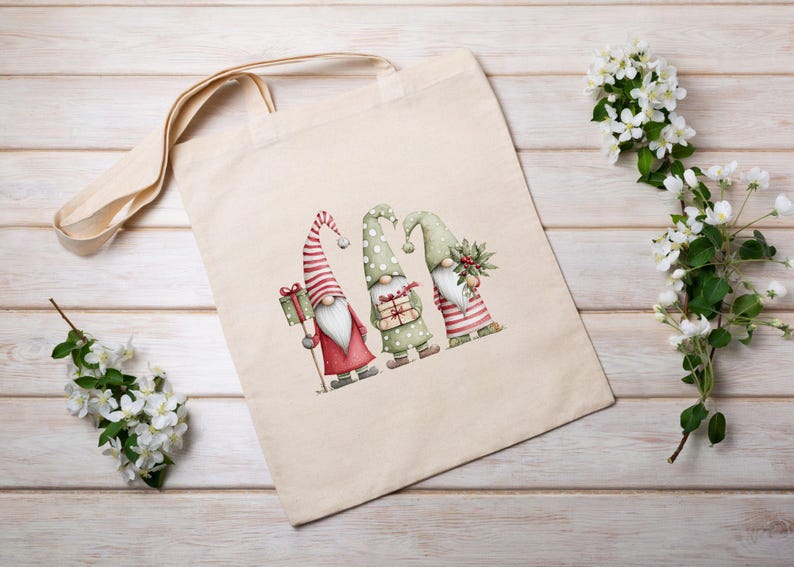 Watercolor Christmas Gnomes Clipart Bundle: Festive DIY Graphics ...