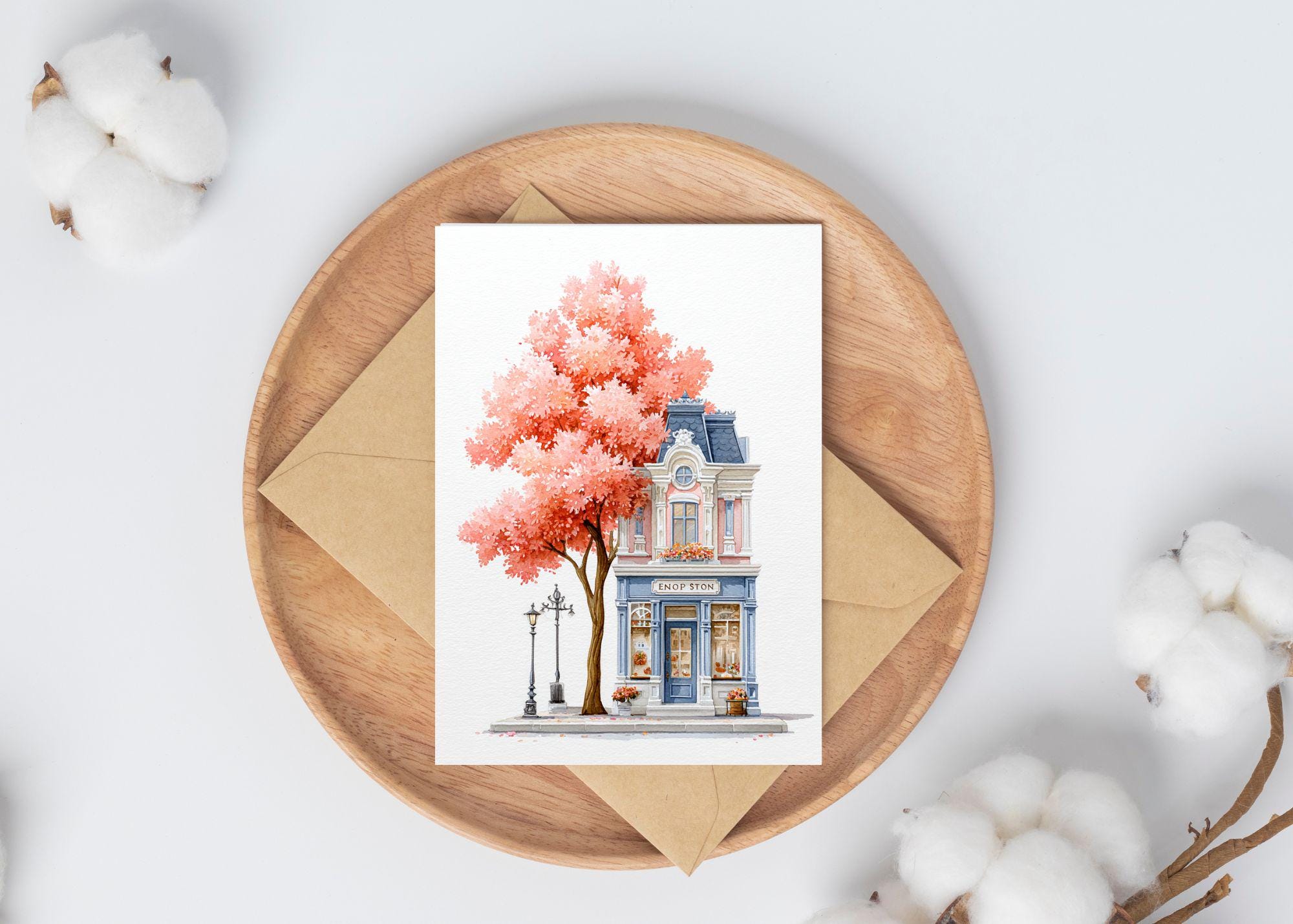 Fall Shop Watercolor Clipart Set – Beautiful Autumn Storefront Bundle ...