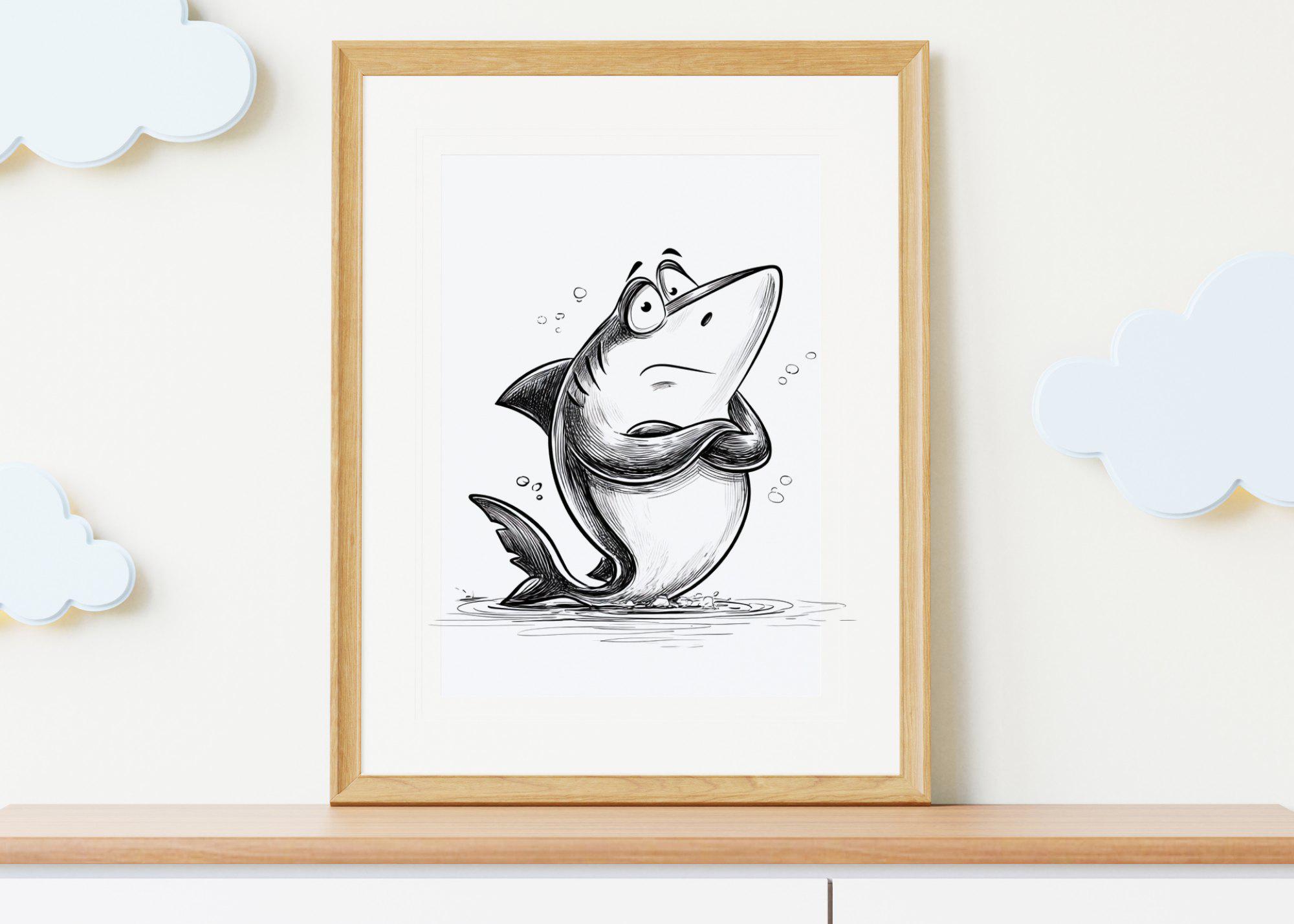 Cartoon Ocean Animals Clipart Set: Whimsical Marine Life (digital ...