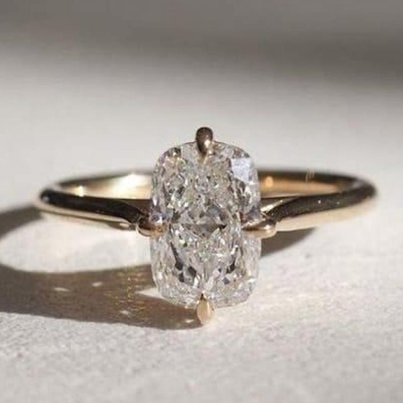 Mine Cut Elongated Ring - Etsy