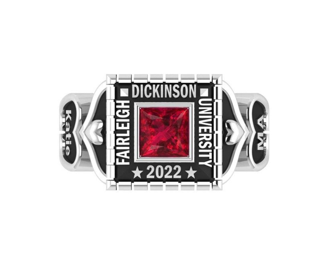 Custom Birthstone Class Ring for High School, College, Personalized ...