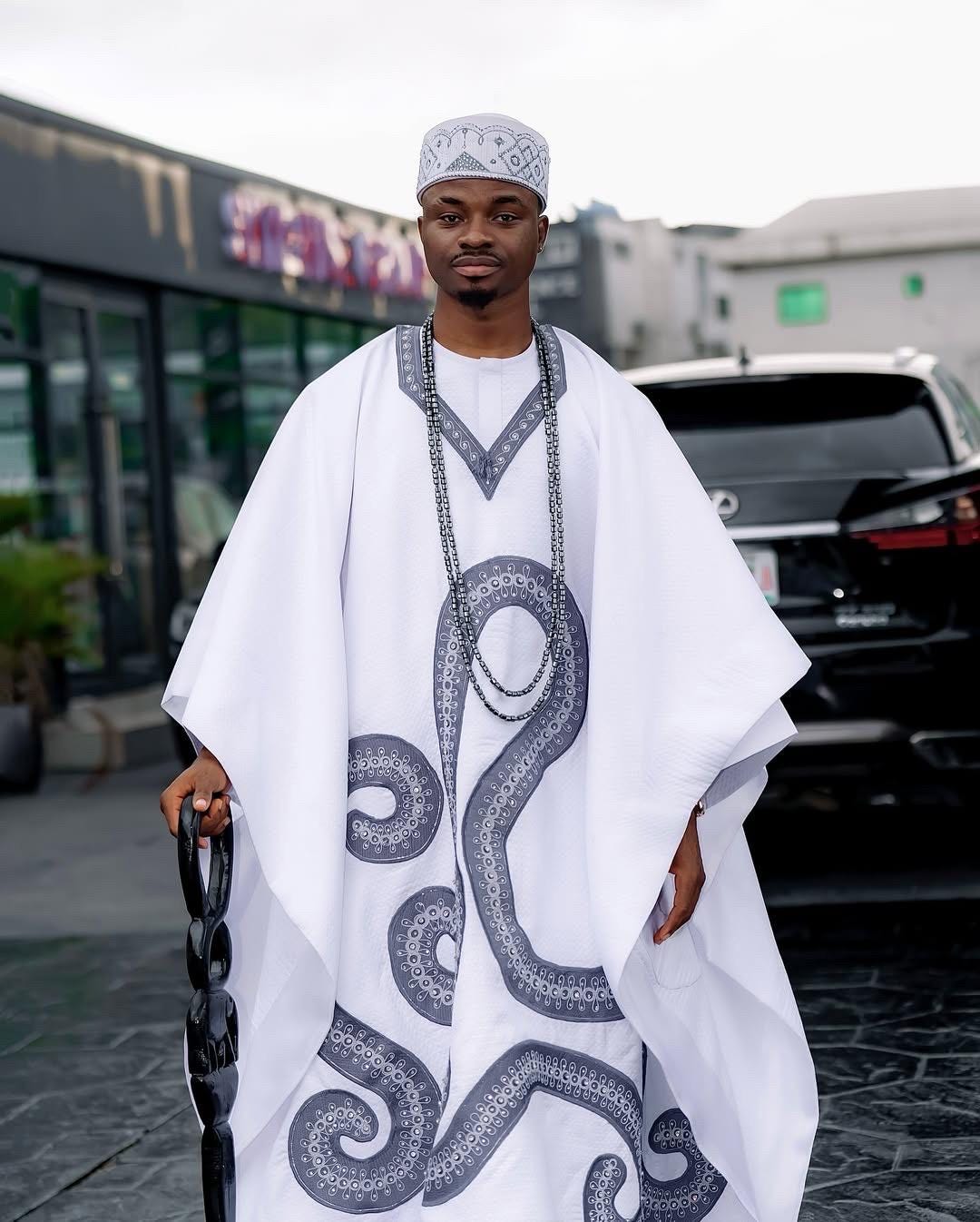 Traditional West African Robe With Intricate Embroidery, Perfect for ...