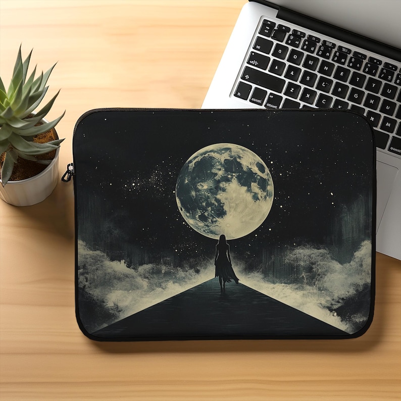 Celestial Moon Goddess Laptop Sleeve: Starry Night Sky Protective Case ...