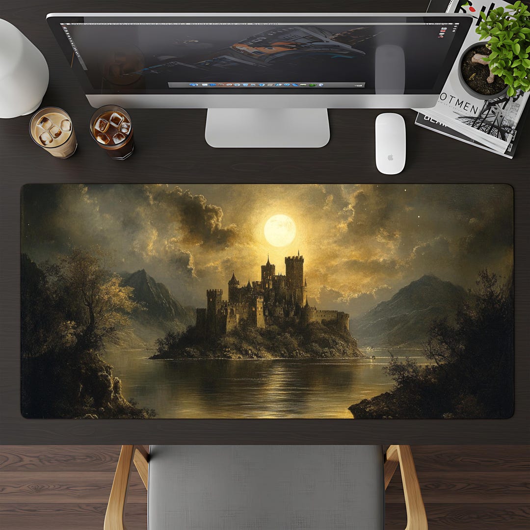 Ancient Castle Desk Mat: Golden Castlecore Mousepad - Etsy