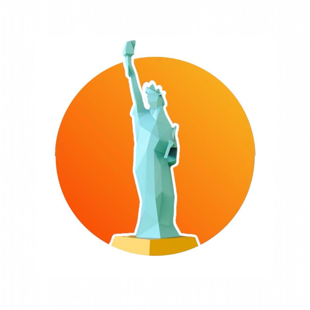 Statue of Liberty Papercraft Model, PDF, 3D Paper Statue Digital File ...