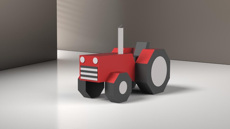 3D Tractor for Kids – Printable PDF Papercraft – Farm-themed Creative ...