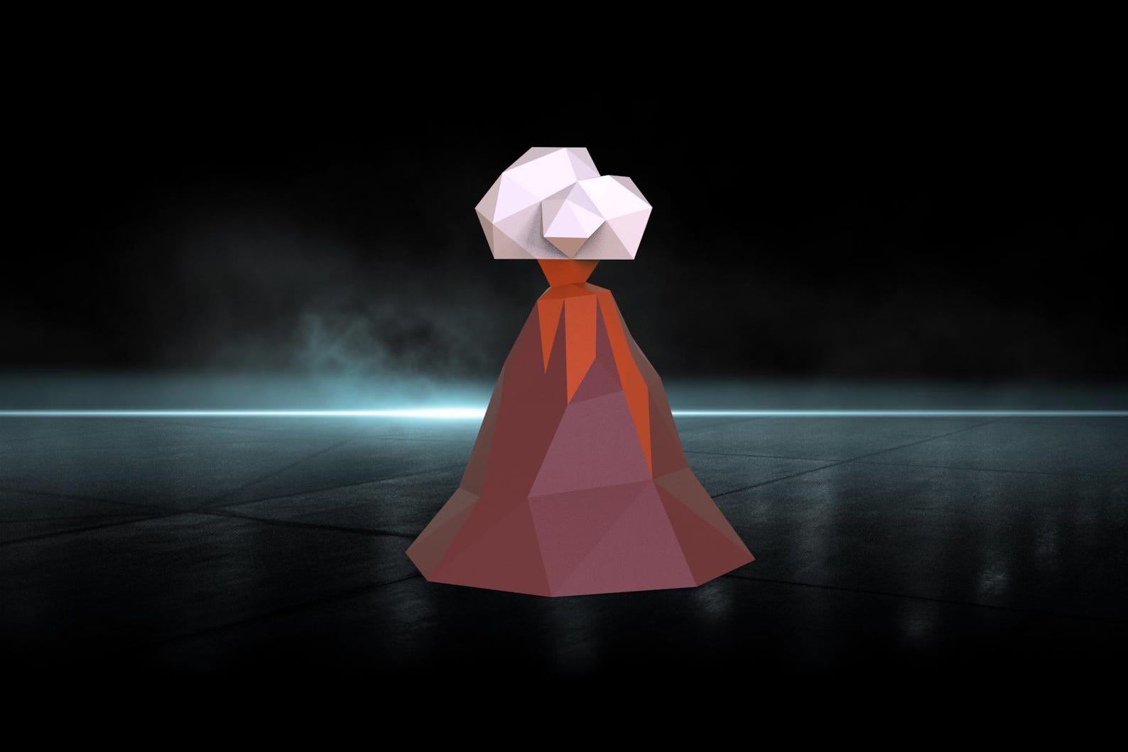 3D Volcano Papercraft for Kids – Printable PDF Template – Fun ...