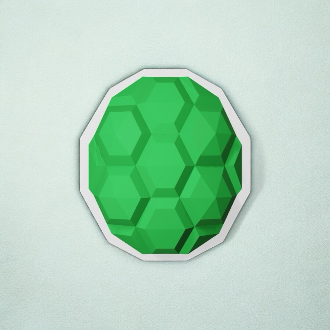 Green Shell Papercraft 3D to Print – Pdf Svg Dxf File – DIY Gamer Decor ...