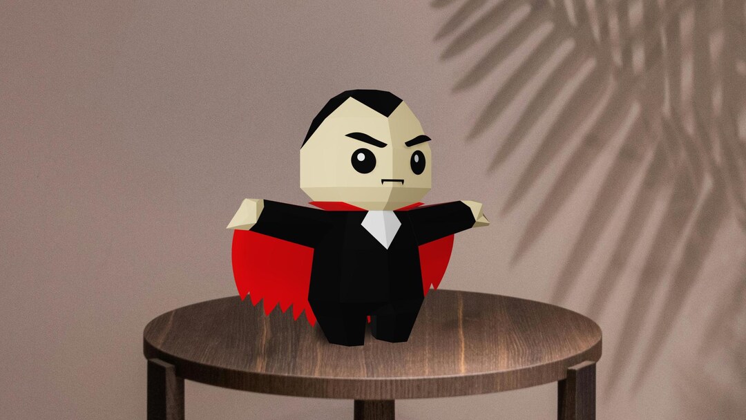 Dracula Vampire Papercraft Model, PDF, 3D Paper Vampire Digital File ...