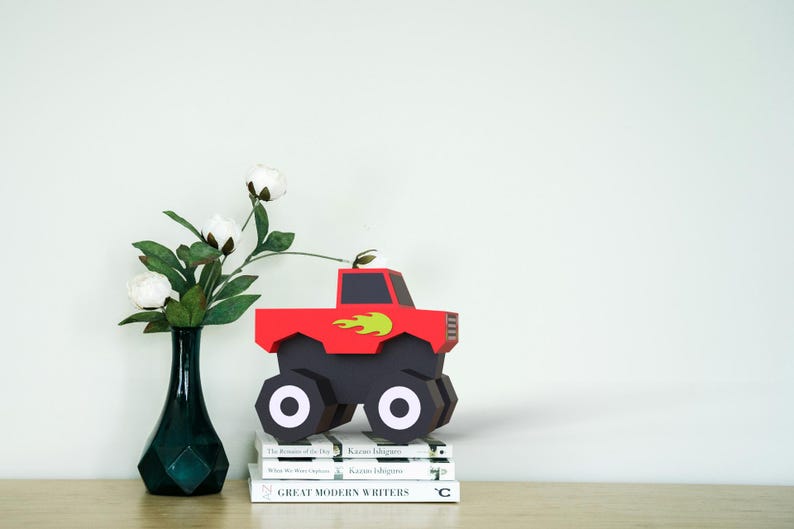 3D Monster Truck Papercraft to Print – PDF Cutout Model for Kids – DIY ...