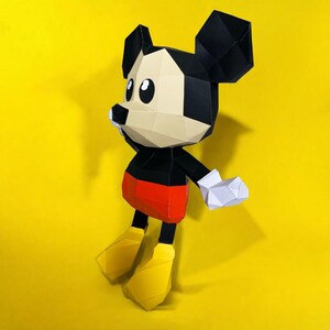 Mickey Papercraft 3D – Printable Pdf/svg/dxf Template – DIY Origami ...