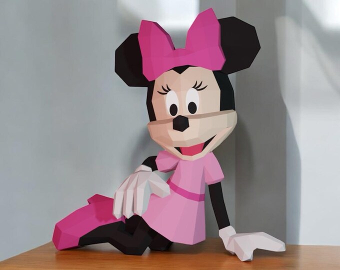 Mickey & Minnie Papercraft PDF, SVG, Dxf Template for Children's Room ...