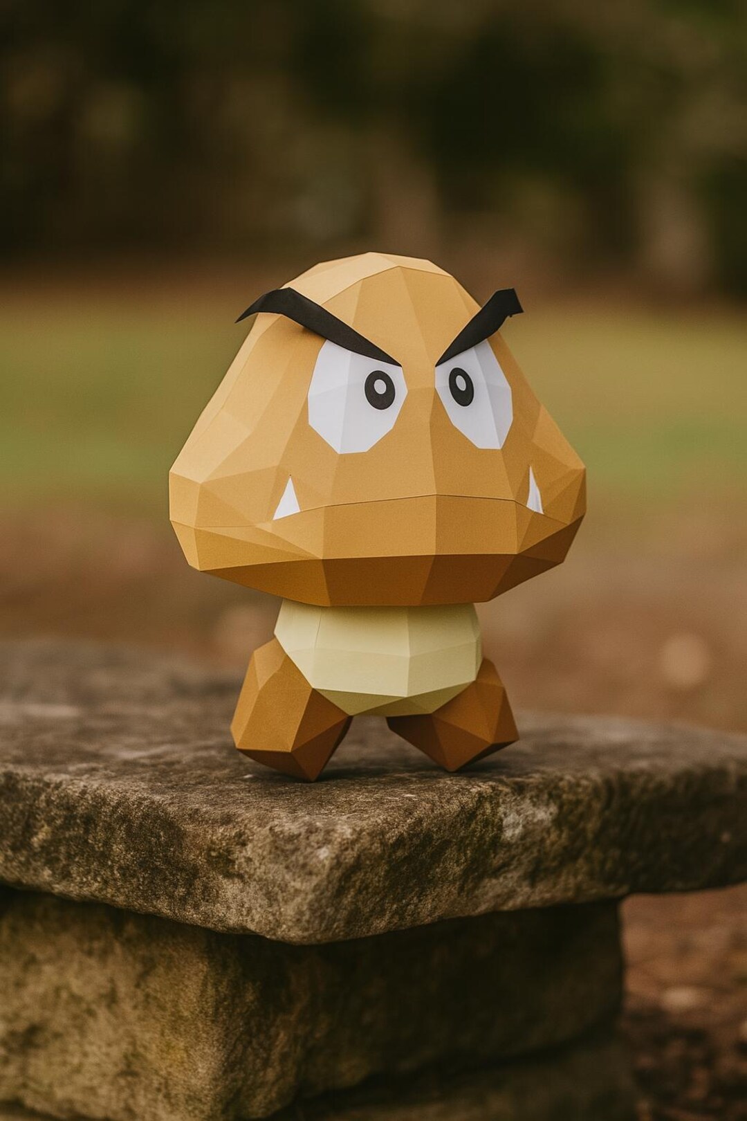 Goomba Mario Wall Papercraft Model, PDF, 3D Paper Sculpture to Print ...
