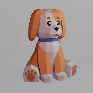 Cute Dog Papercraft 3D – Printable PDF/SVG DIY Animal Decor for Kids ...
