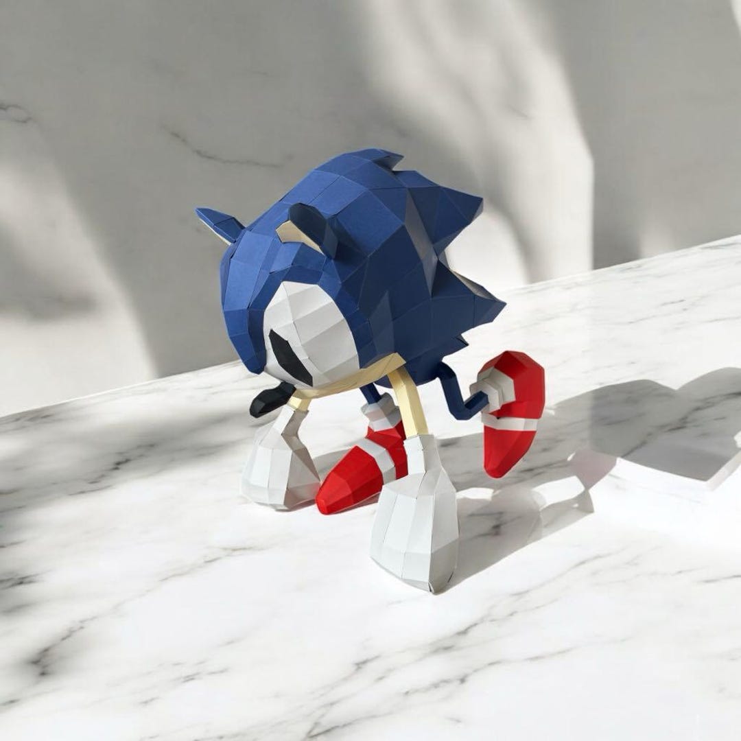 Buy Sonic Papercraft 3D – Pdf/svg/dxf Printable Template – DIY Sonic ...
