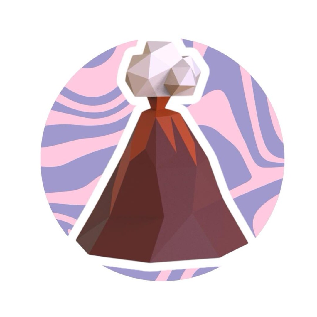 3D Papercraft Volcano - Pdf/svg/dxf Printable Template - DIY Origami ...