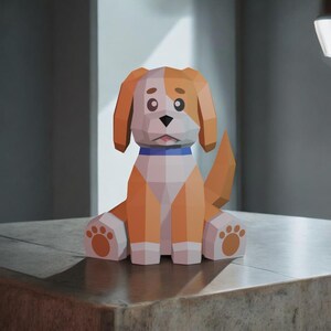 Cute Dog Papercraft 3D – Printable PDF/SVG DIY Animal Decor for Kids ...
