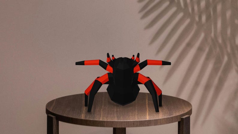 Spider Papercraft 3D to Print – Pdf Svg Dxf Template – DIY Halloween or ...