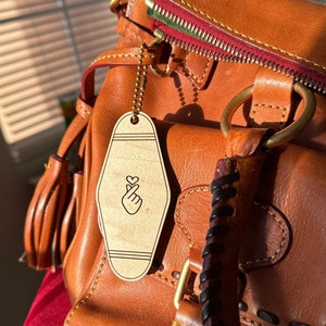 Custom K-drama Keychain Retro Hotel Style Personalized Engraved Wood ...