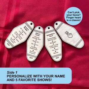 Custom K-drama Keychain Retro Hotel Style Personalized Engraved Wood ...