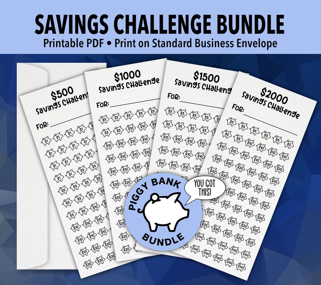 Envelope Savings Challenge Bundle Printable Savings Challenge Digital ...