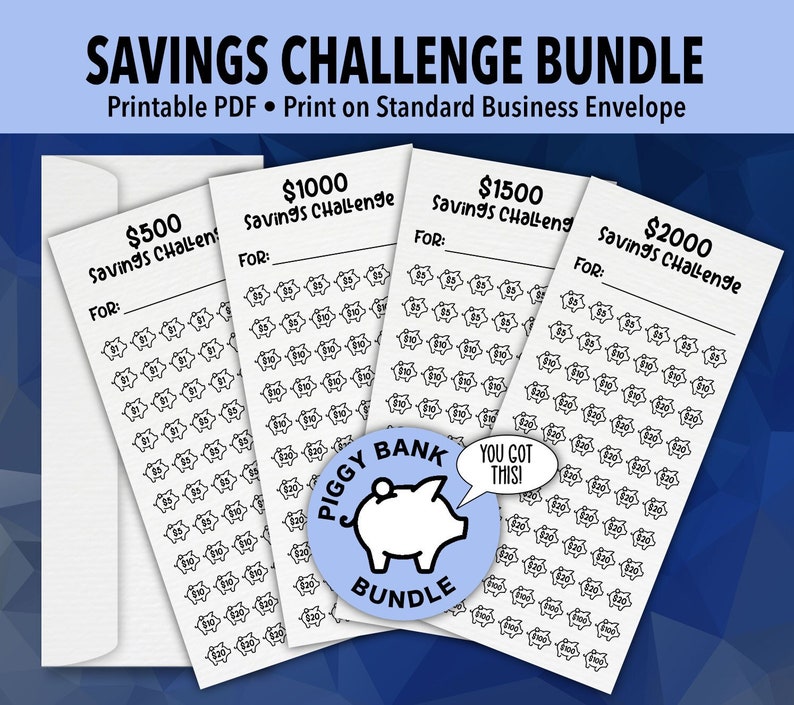 Envelope Savings Challenge Bundle Printable Savings Challenge Digital ...