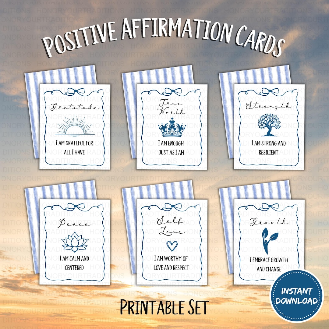 Affirmation Cards Printable | Printable Mantras | Positive Quote Flash ...